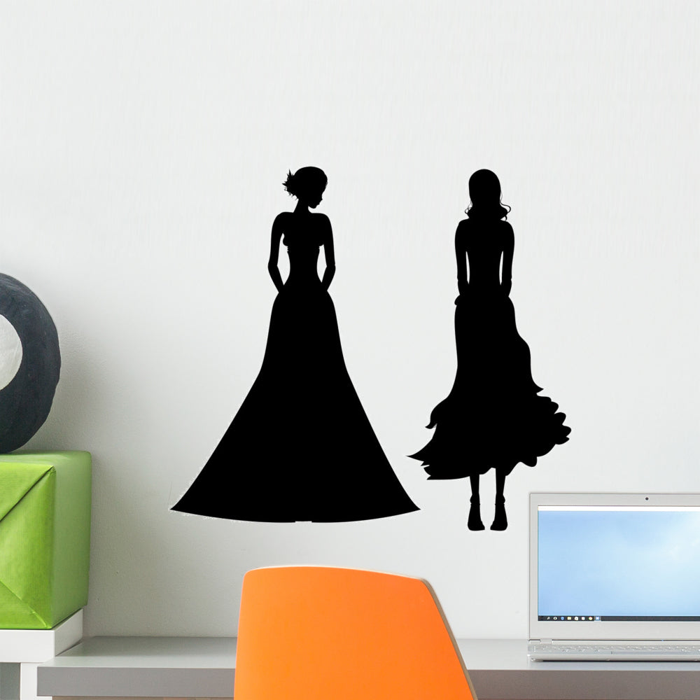 Female Silhouette Wall Decal – Wallmonkeys