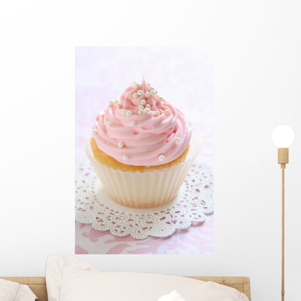 Pink Cupcake Wall Mural – Wallmonkeys