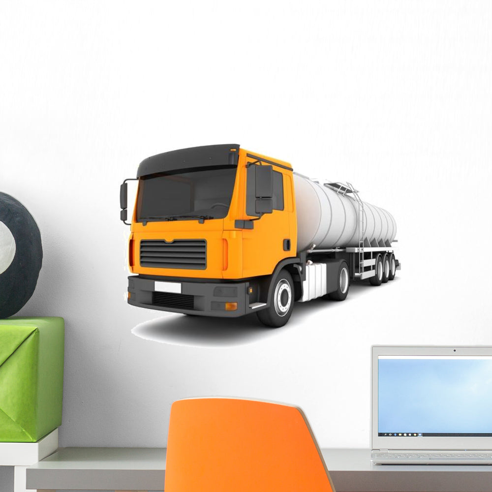 Logistics Concept Fuel Truck Wall Decal - WallMonkeys.com – Wallmonkeys