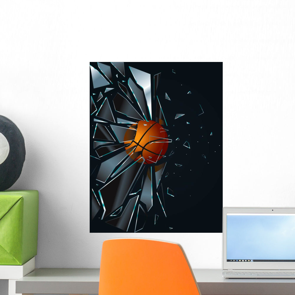 Broken Glass Basketball – Wallmonkeys