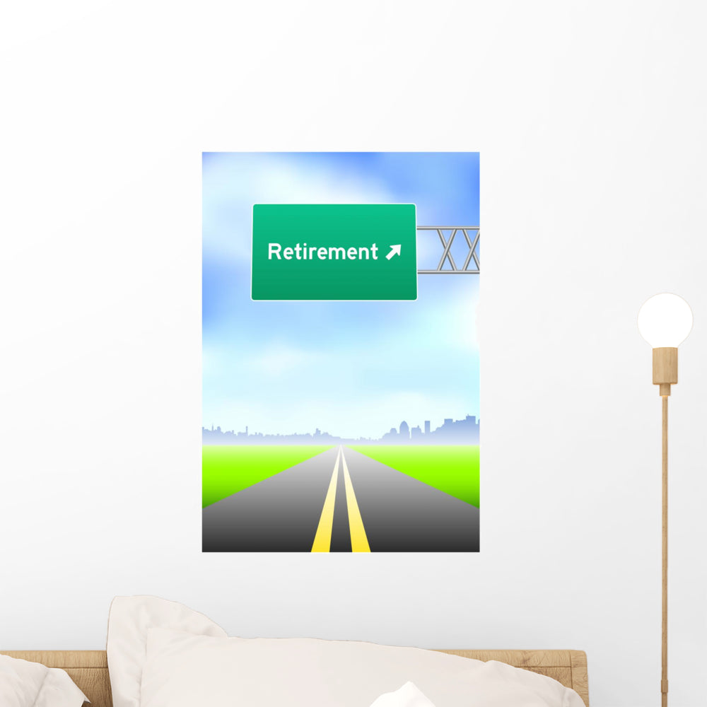Retirement Highway Sign Wall Mural – Wallmonkeys