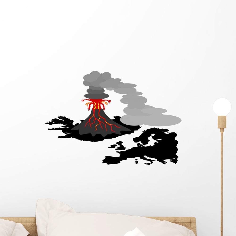 Iceland Volcano Wall Decal – Wallmonkeys