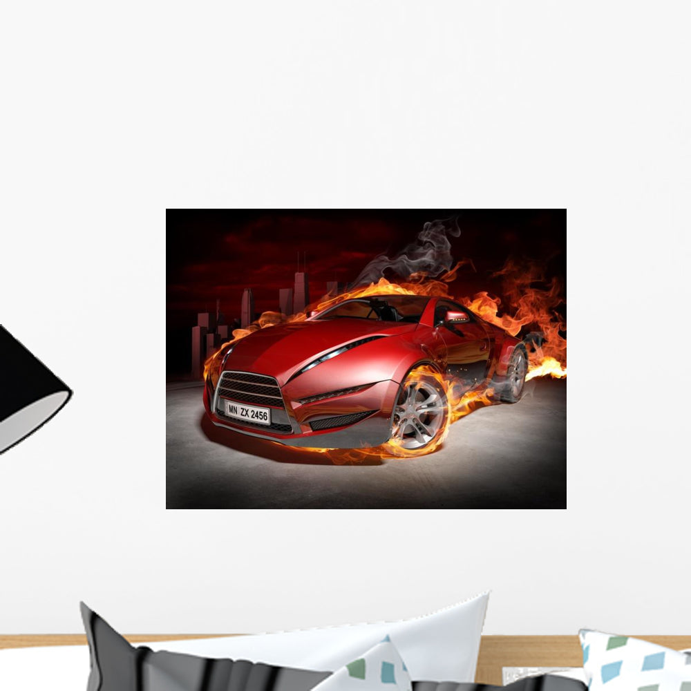 Burnout Wall Decal - WallMonkeys.com – Wallmonkeys