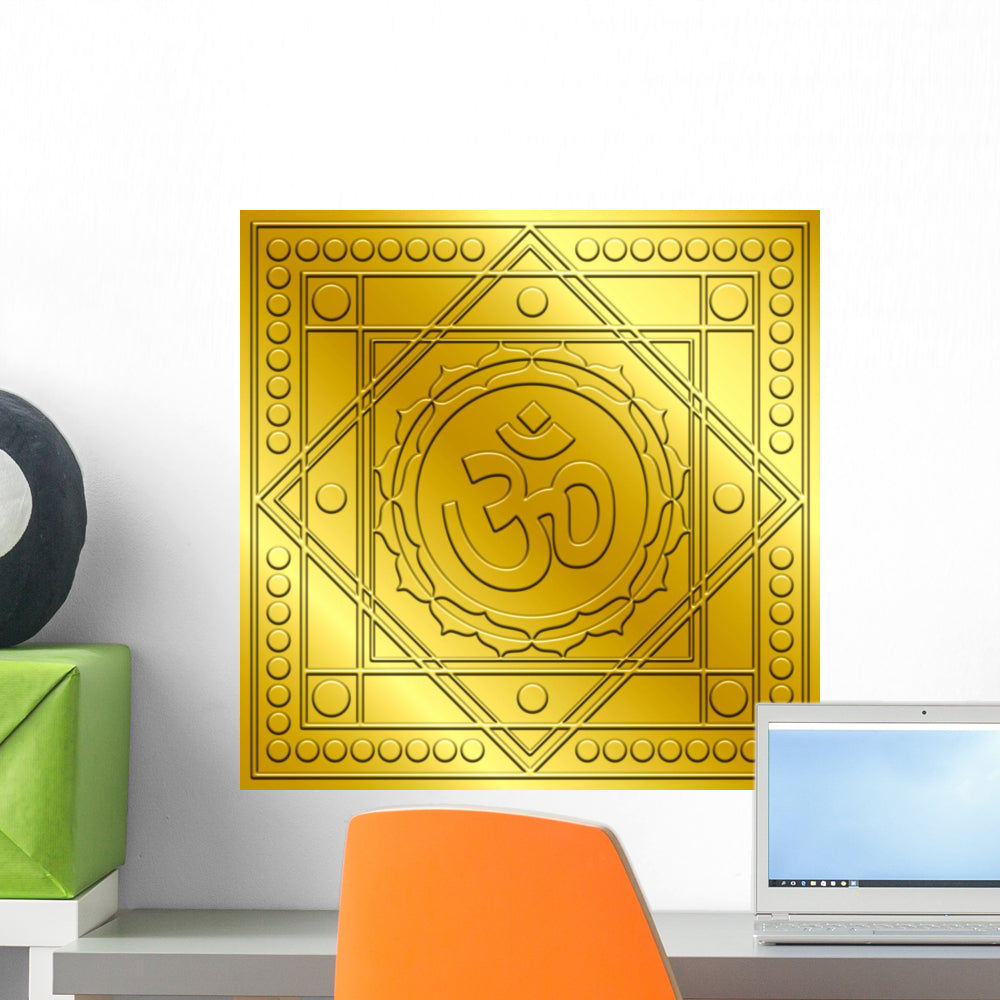 Spiritual Golden Om Design – Wallmonkeys
