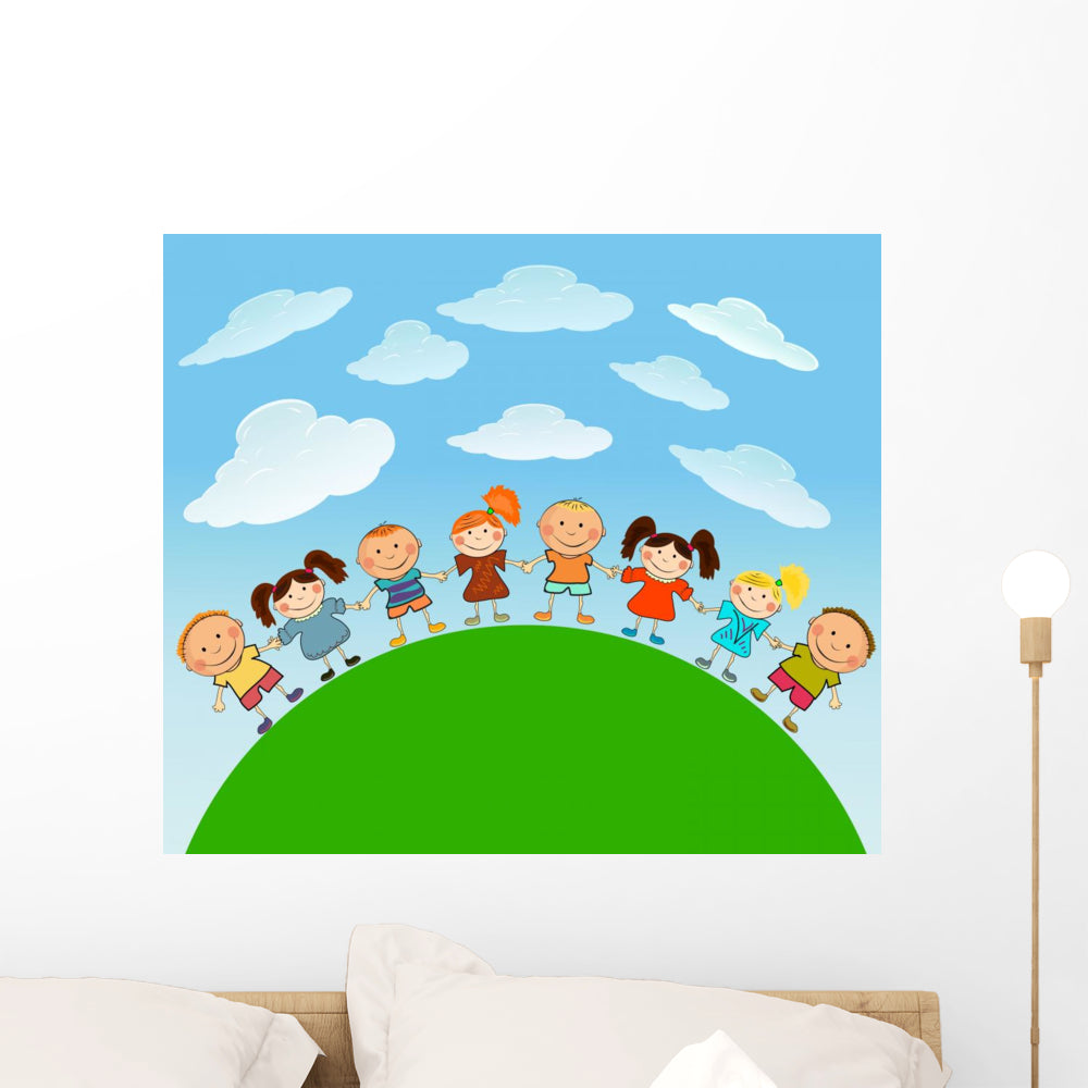 Happy Kids Wall Mural – Wallmonkeys