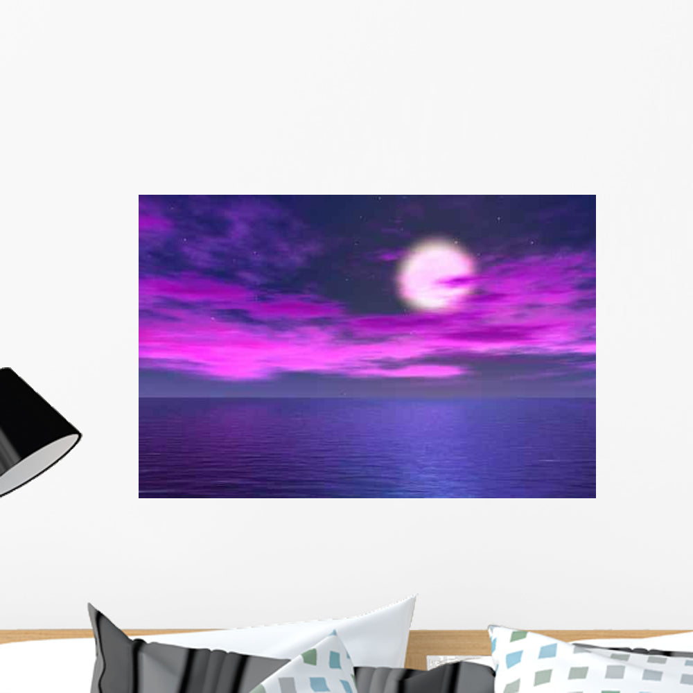 Deep Purple Sunset Wall Decal - WallMonkeys.com – Wallmonkeys