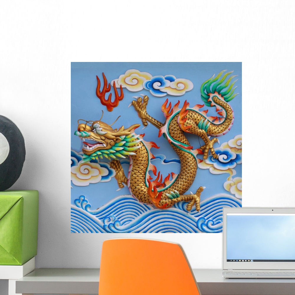 Colorful Chinese Dragon Wall Mural – Wallmonkeys