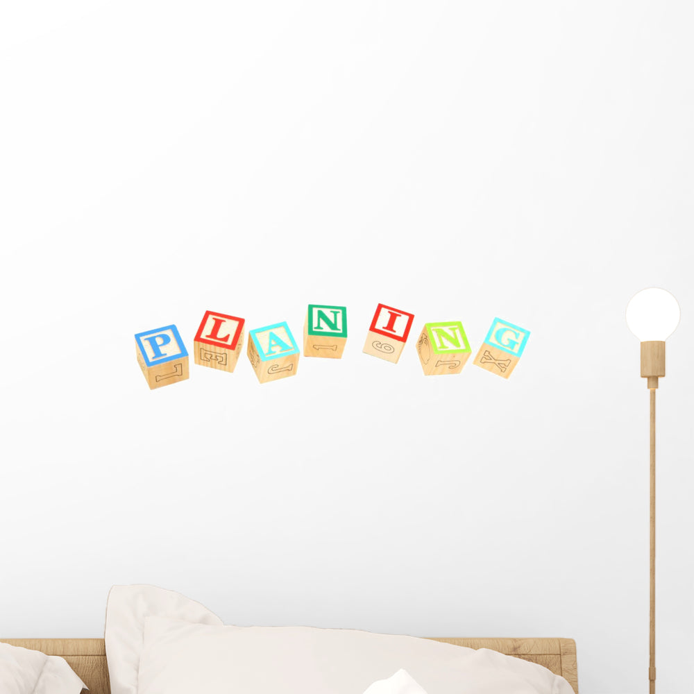 Alphabet Blocks Planing Wall Decal – Wallmonkeys