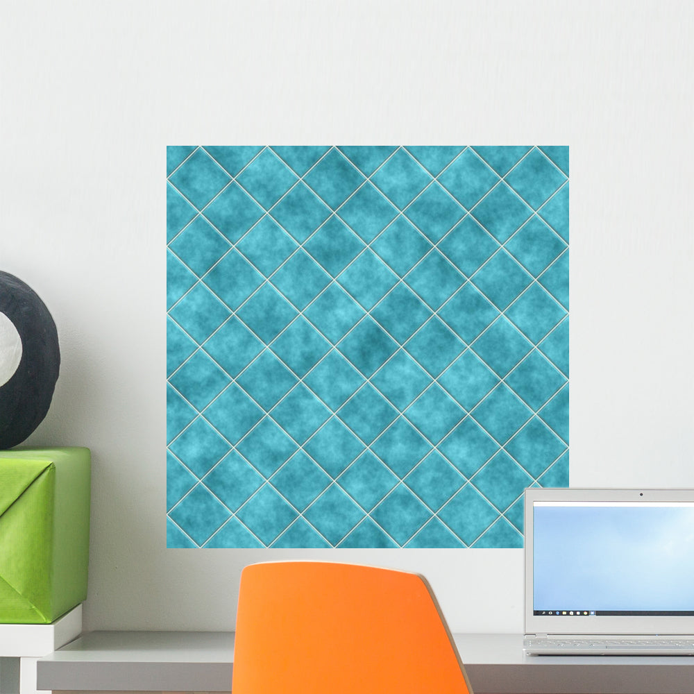 Seamless Blue Tiles Texture – Wallmonkeys