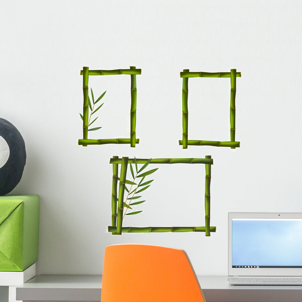Green Bamboo Frames Made Wall Decal – Wallmonkeys