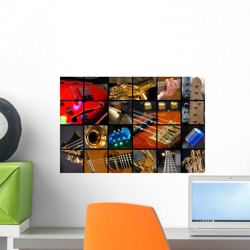 Music Instruments Wall Mural – Wallmonkeys
