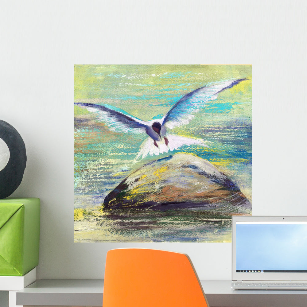 Flying Seagull Wall Mural – Wallmonkeys
