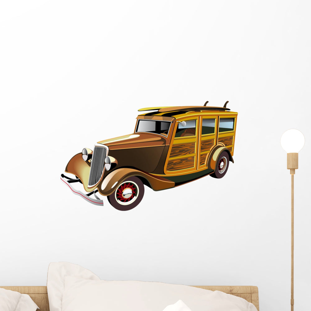 Old-fashioned Hot Rod Wall Decal – Wallmonkeys