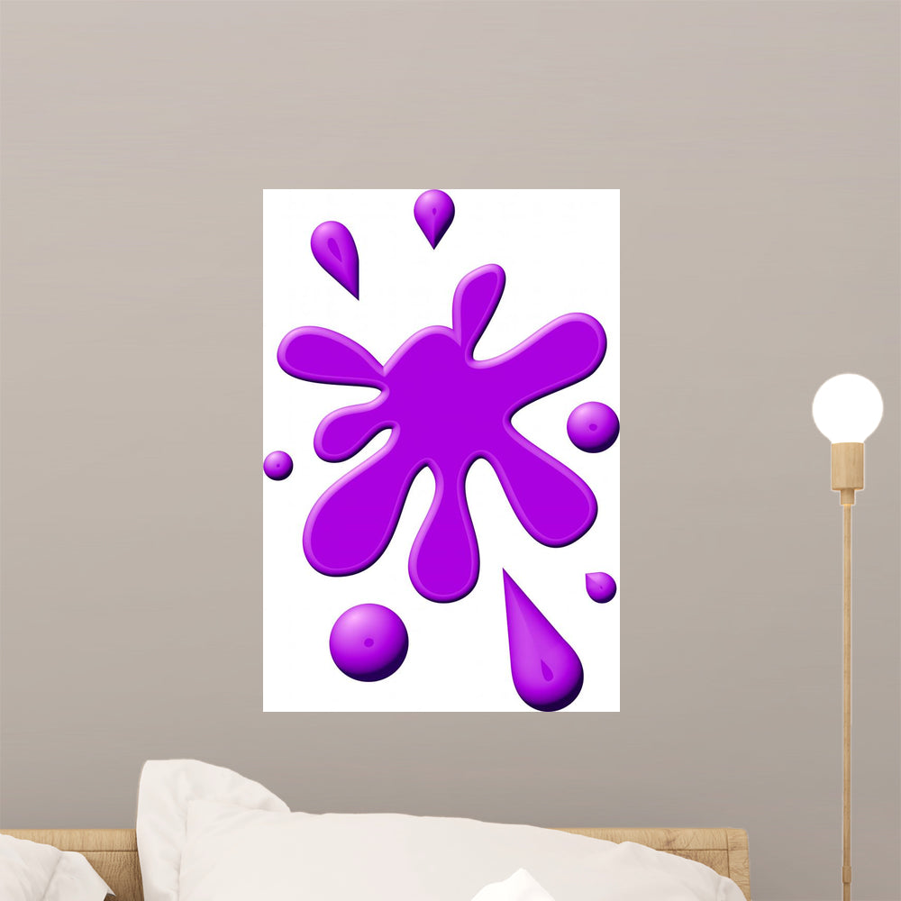 Purple Paint Splodge Wall Decal – Wallmonkeys