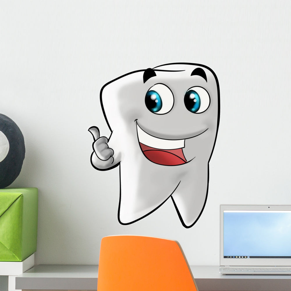 Smiling Molar Tooth Wall Decal – Wallmonkeys