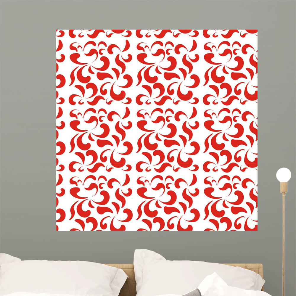 Red Pattern Wall Decal - WallMonkeys.com – Wallmonkeys