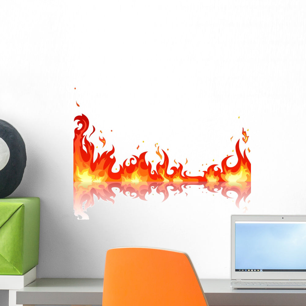 Reflected Fire Flame Wall Decal – Wallmonkeys