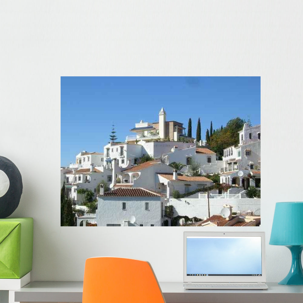 White Spanish Village Wall Decal - WallMonkeys.com – Wallmonkeys