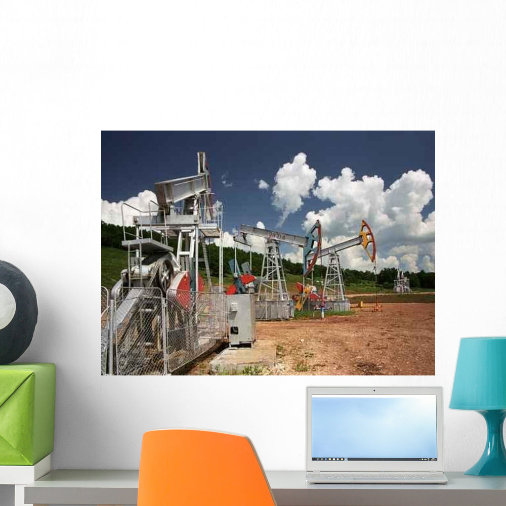 Oil Derrick Wall Decal Design 1 - WallMonkeys.com – Wallmonkeys