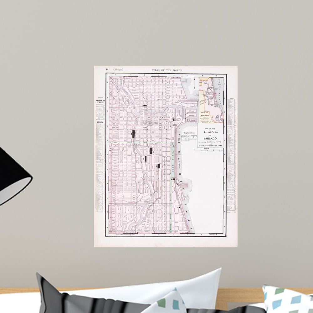 Color Street City Map – Wallmonkeys