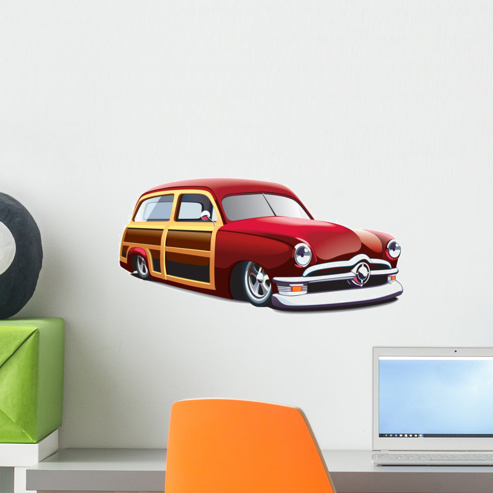 Wooden Body Hot Rod Wall Decal – Wallmonkeys