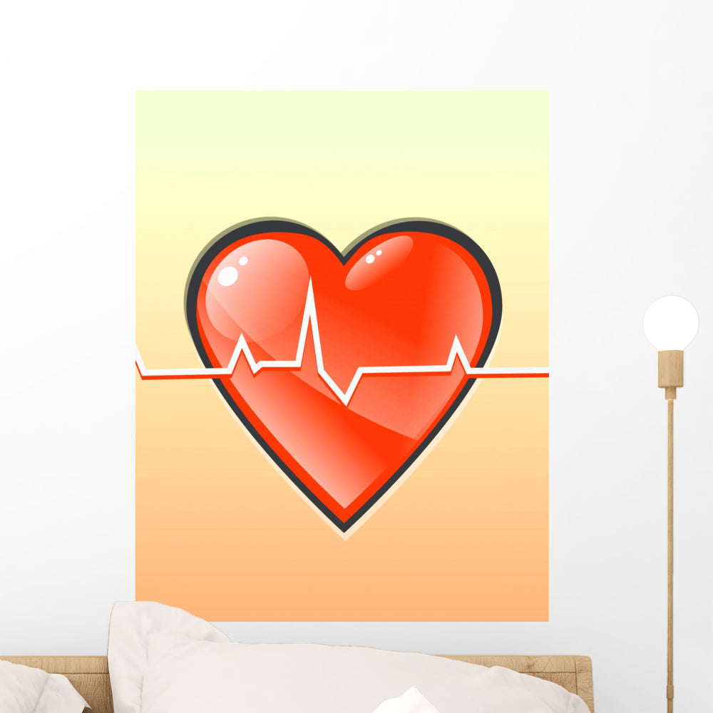 Beating Heart Wall Decal - WallMonkeys.com – Wallmonkeys