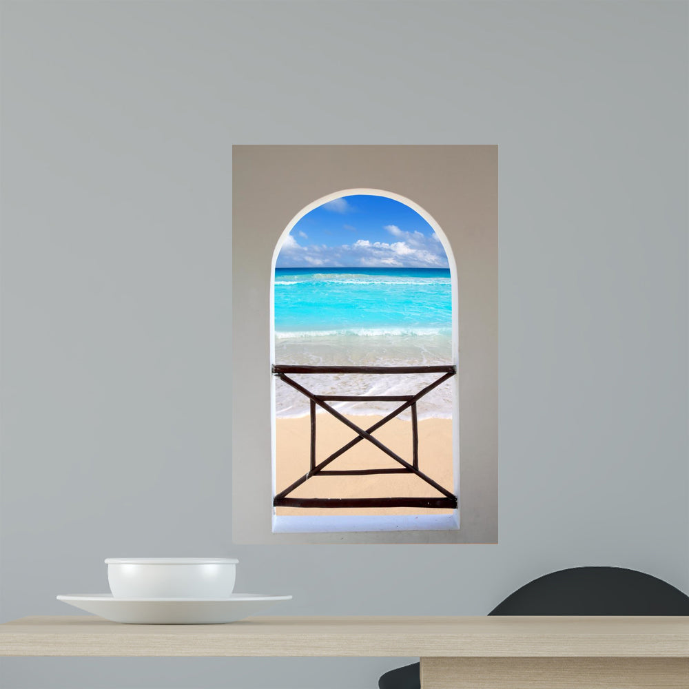 Arch Window Tropical Caribbean – Wallmonkeys