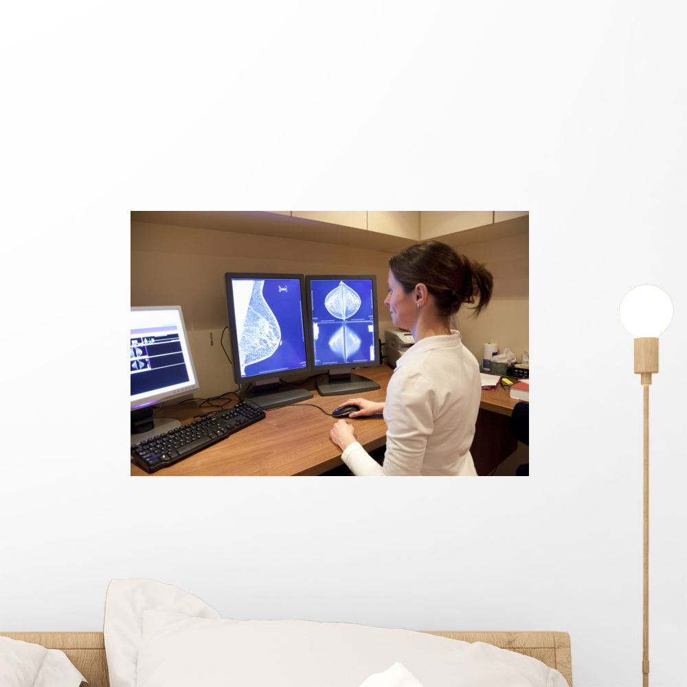 Radiology Technician Looking Mammography – Wallmonkeys