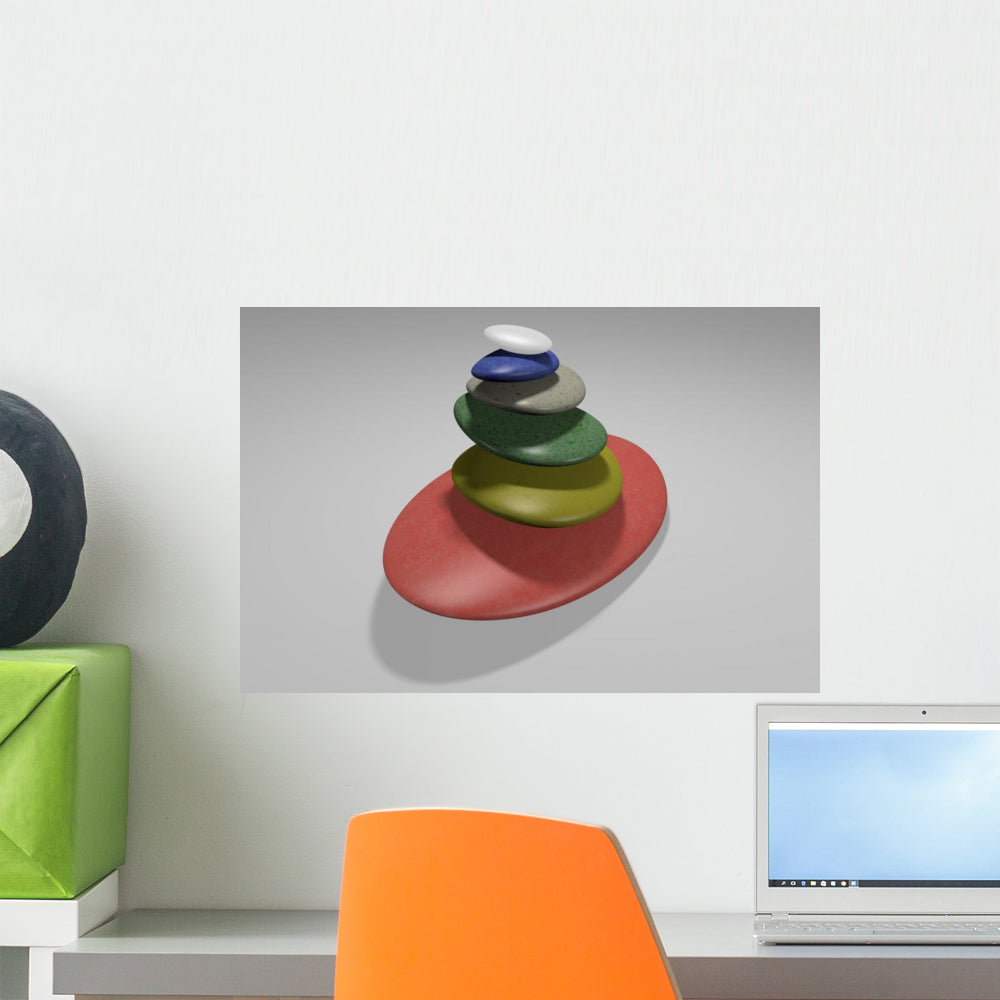 Color Pebble Stack Wall Mural – Wallmonkeys