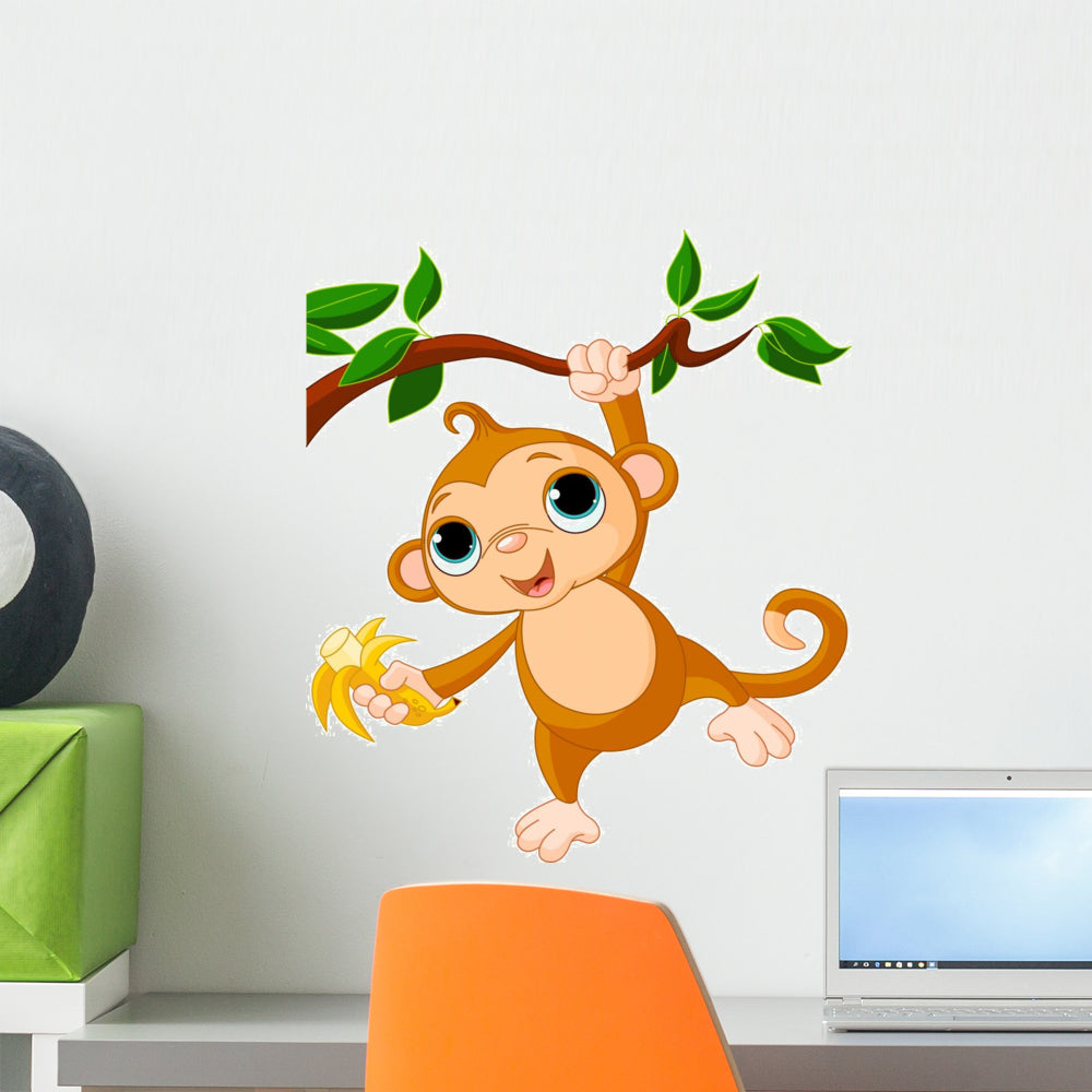 Baby Monkey Tree Wall Decal – Wallmonkeys