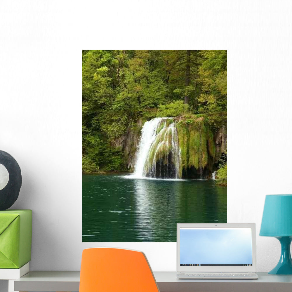 Beautiful Forest Waterfall Wall Decal Design 1 - WallMonkeys.com ...