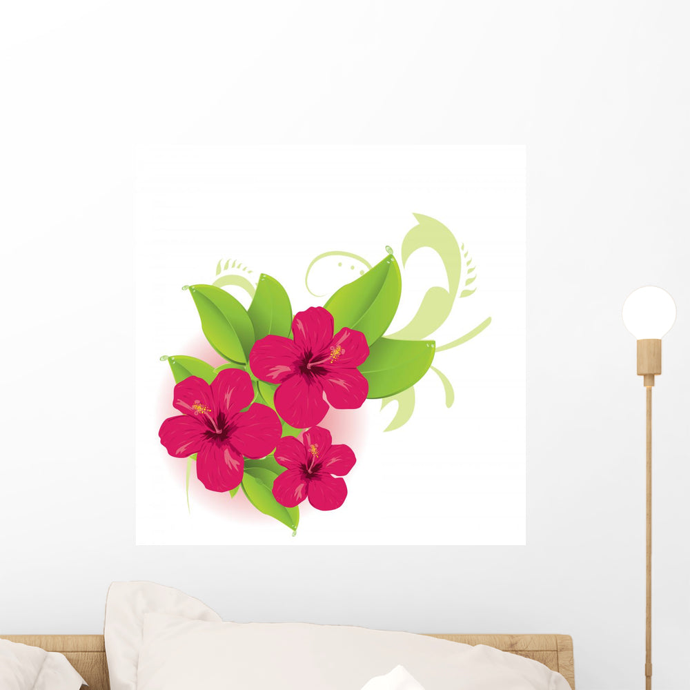 Tropical Flower Wall Decal – Wallmonkeys