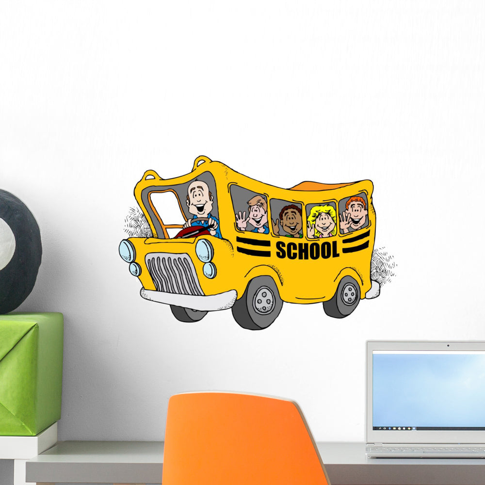 Back to School Bus Wall Decal – Wallmonkeys