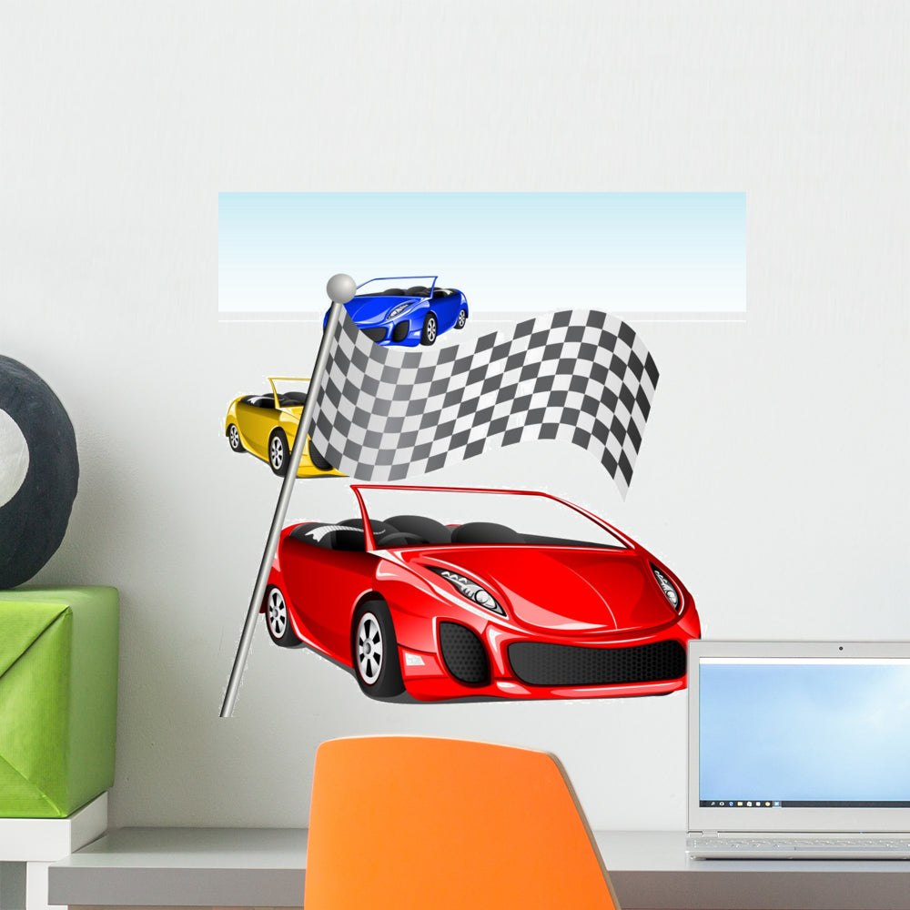 Car Racing Wall Mural – Wallmonkeys