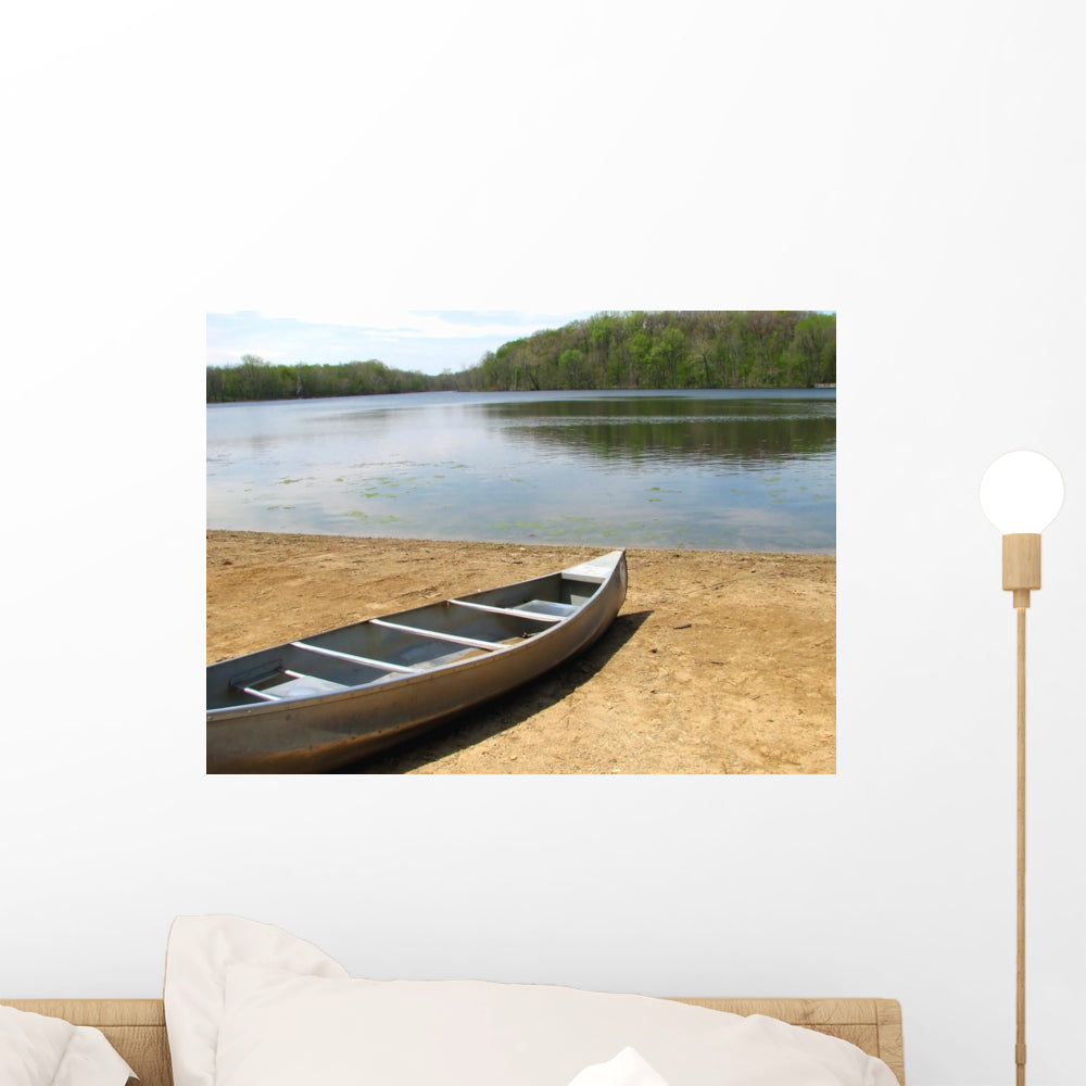 Beached Canoe Wall Mural – Wallmonkeys