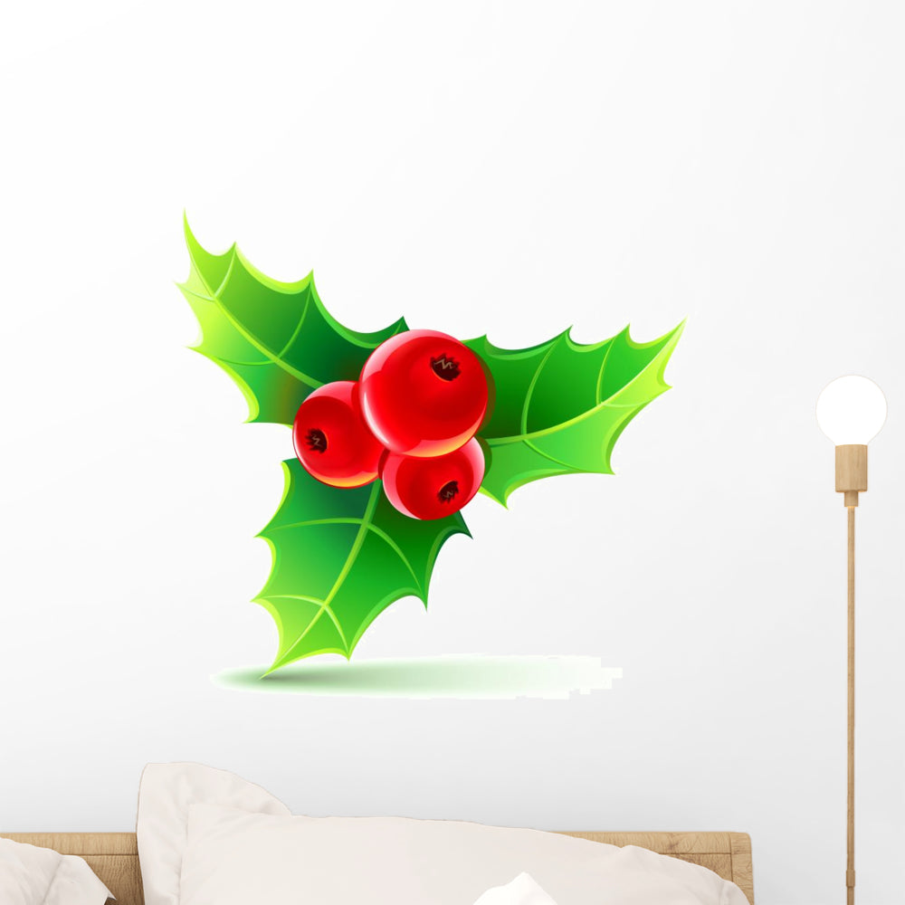 Christmas Holly Wall Decal – Wallmonkeys