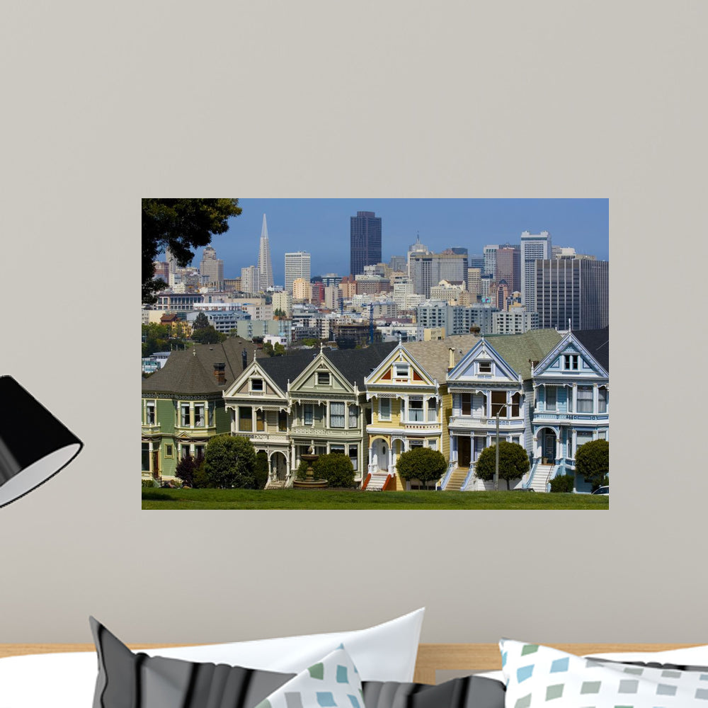 Postcard Row Houses San Wall Decal - WallMonkeys.com – Wallmonkeys