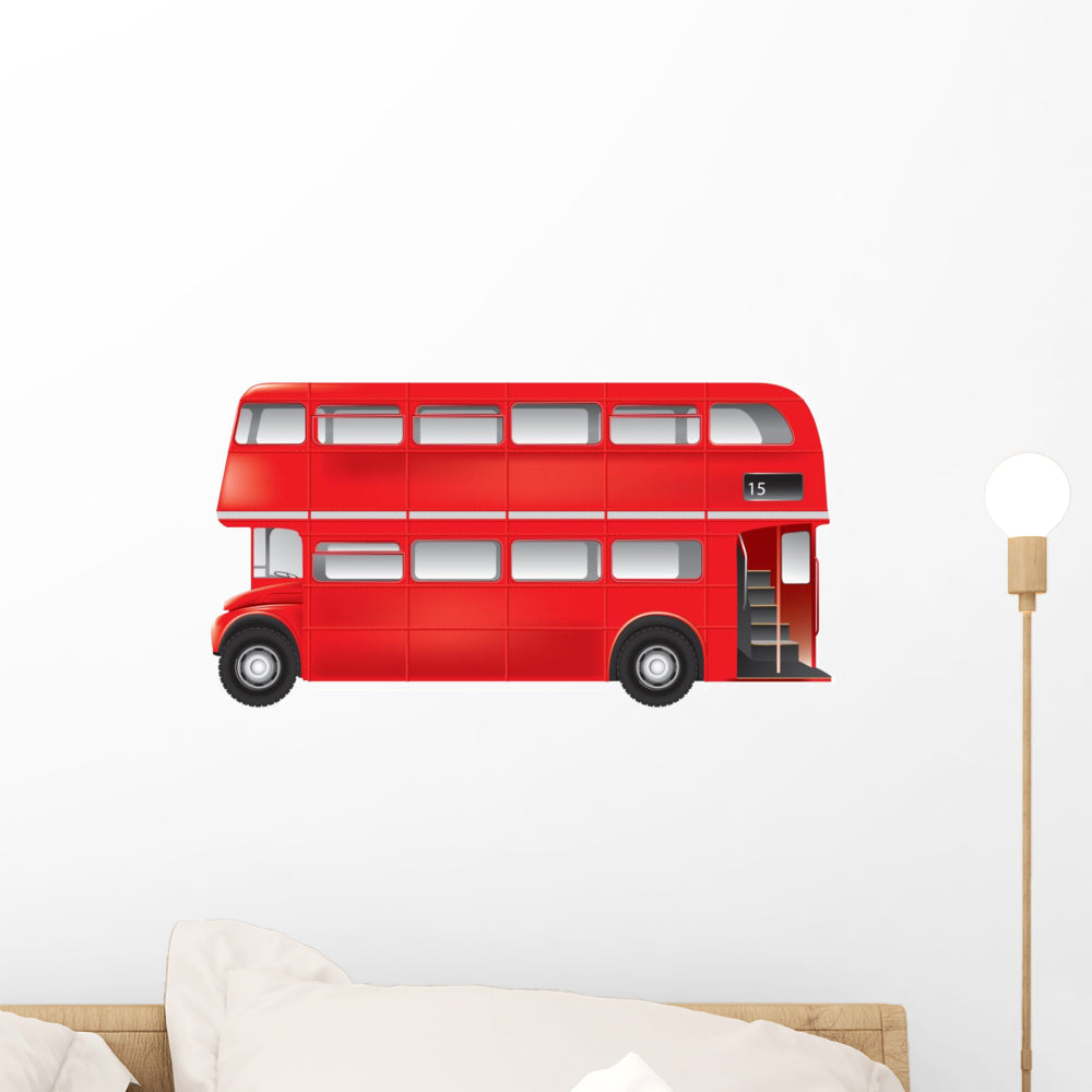 London Symbol Red Bus Detailed Wall Decal - WallMonkeys.com – Wallmonkeys