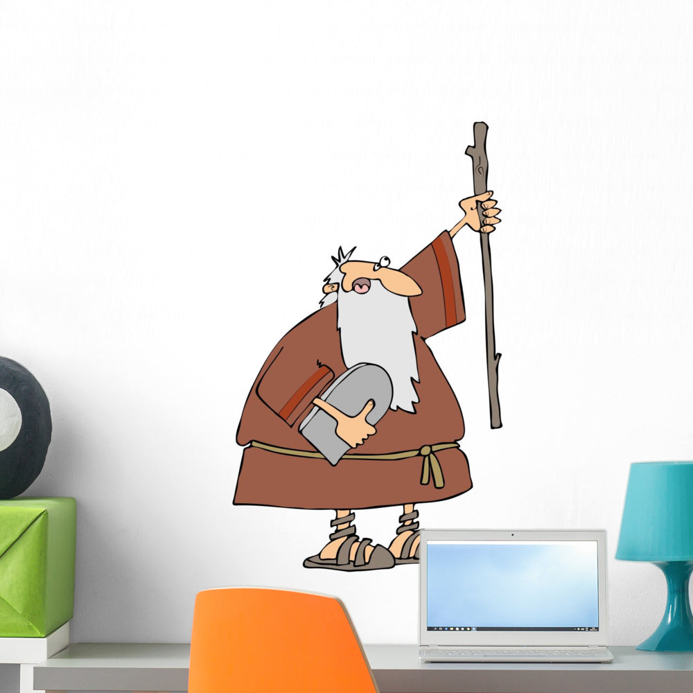 Moses with Ten Commandments Wall Mural – Wallmonkeys