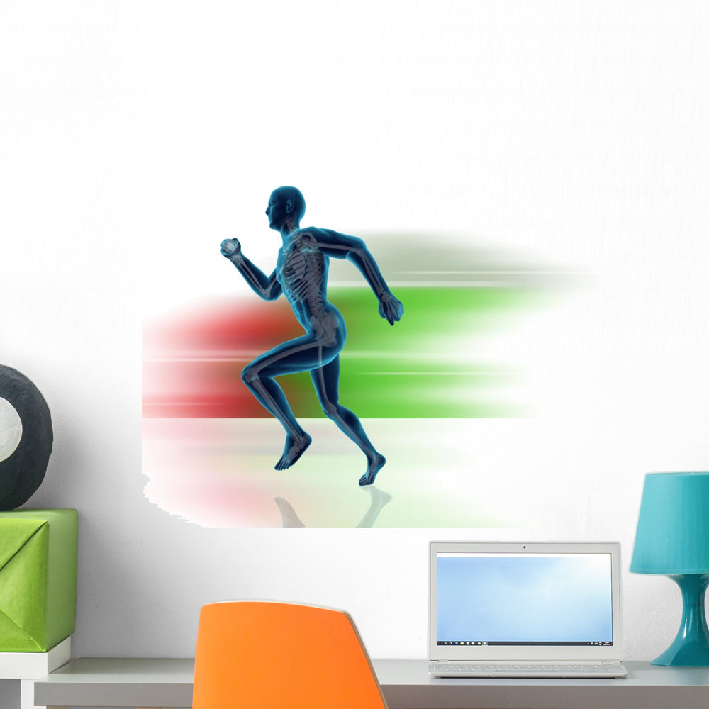 Running Cross Section Wall Decal - WallMonkeys.com – Wallmonkeys