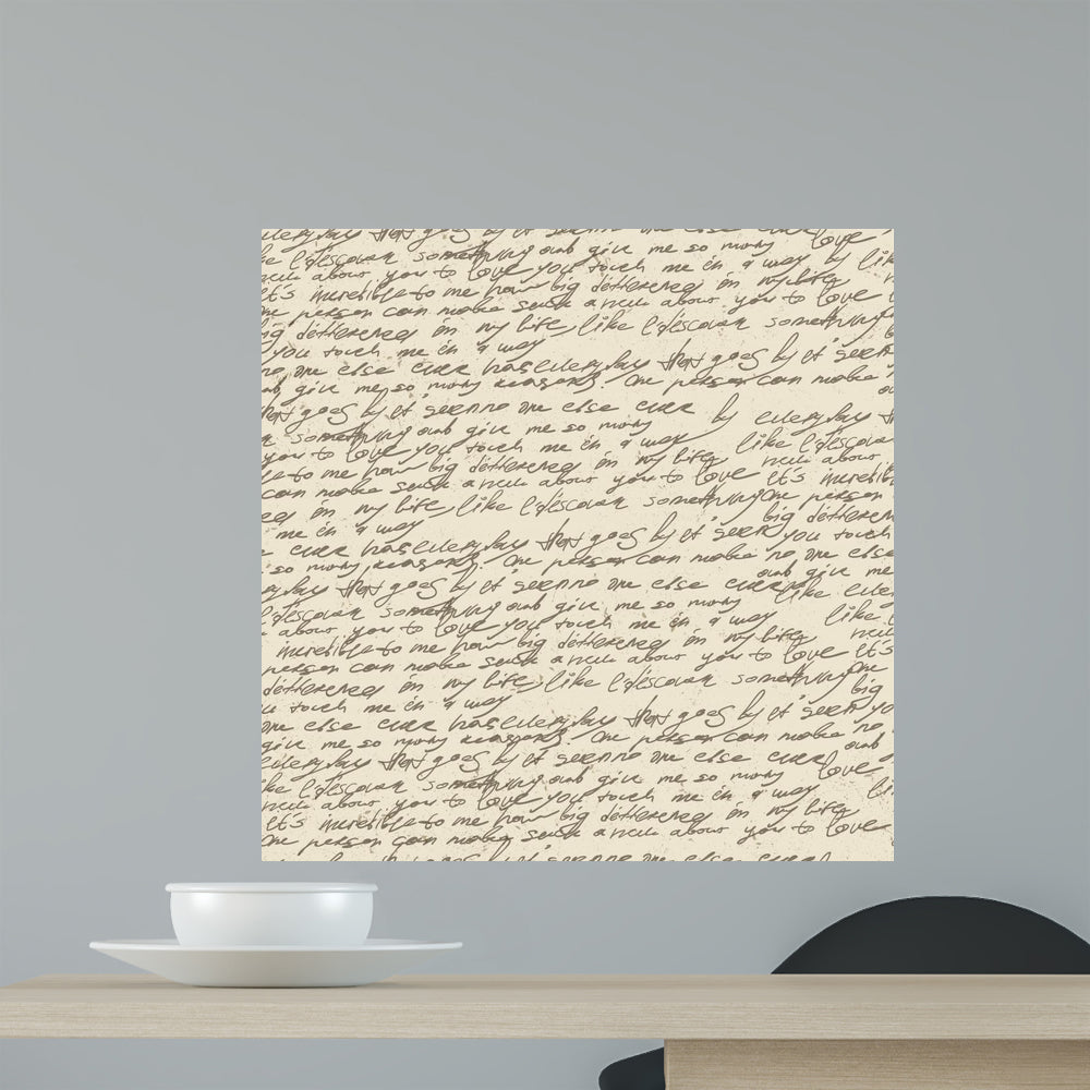 Abstract Handwriting Old Vintage Wall Decal - WallMonkeys.com – Wallmonkeys
