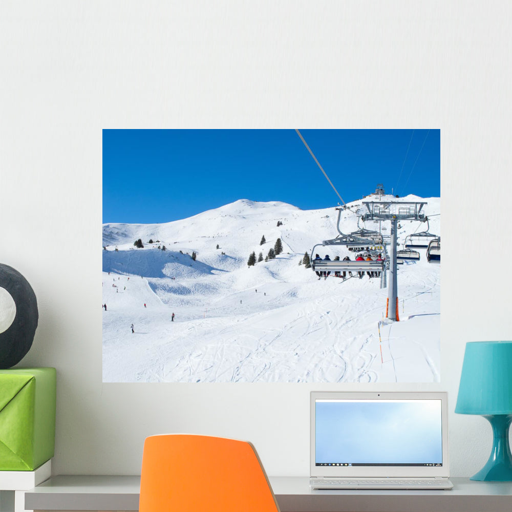 Skiing Slope Wall Decal - WallMonkeys.com – Wallmonkeys