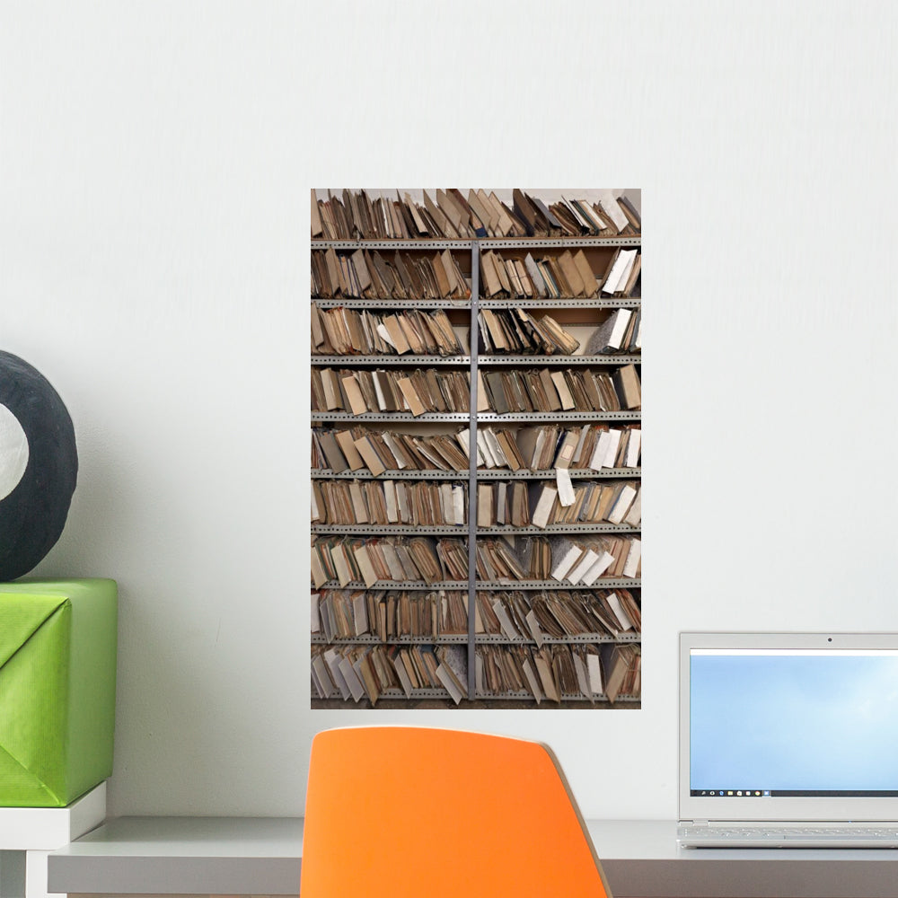 Old Vintage File Documents Wall Decal - WallMonkeys.com – Wallmonkeys