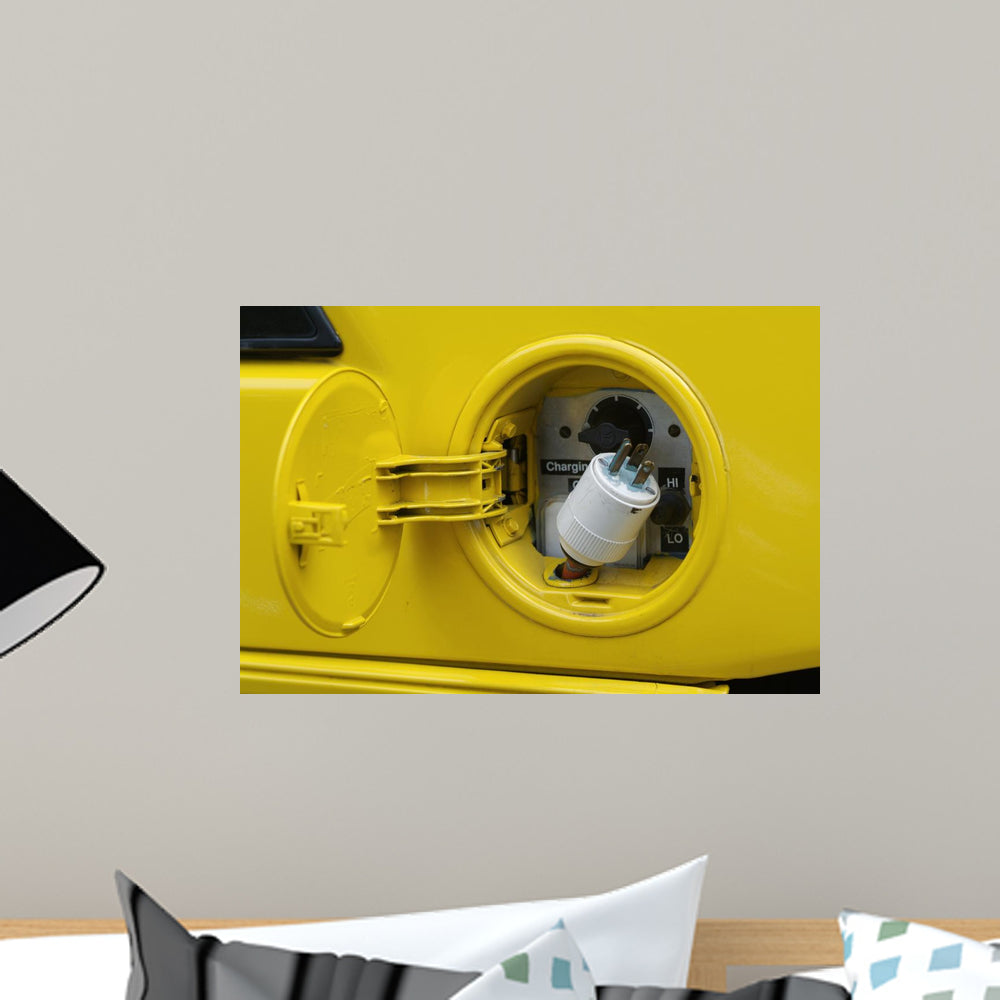 Electric Car Plug Wall Mural – Wallmonkeys