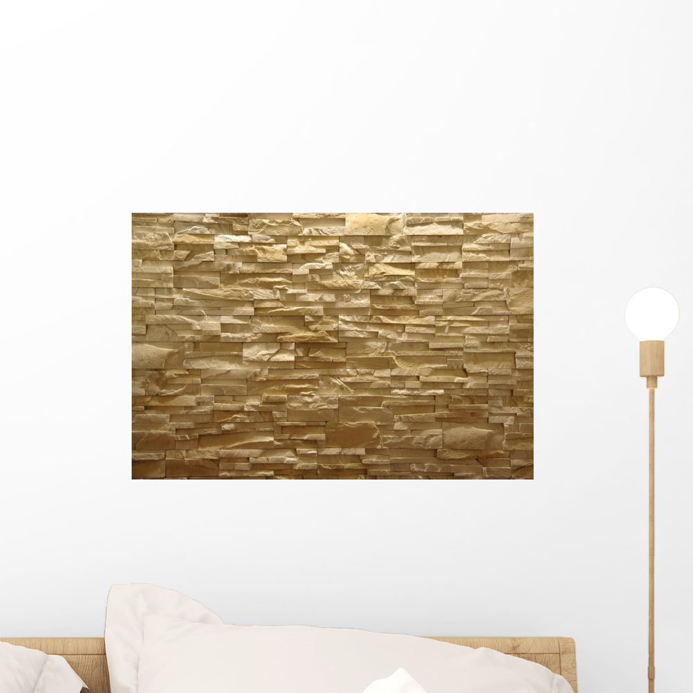 Jagged Stone Brick Wall - Wall Decal - WallMonkeys.com – Wallmonkeys