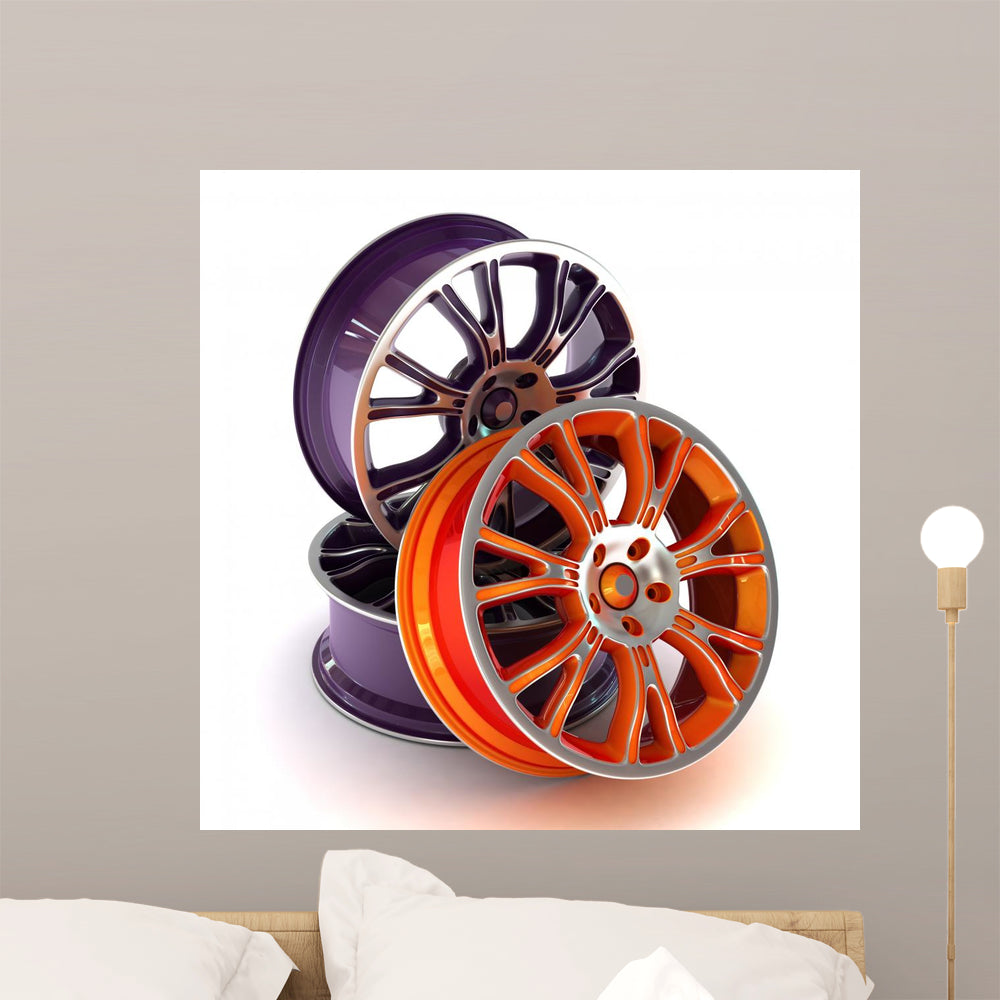 Car Wheels White Wall Decal - WallMonkeys.com – Wallmonkeys