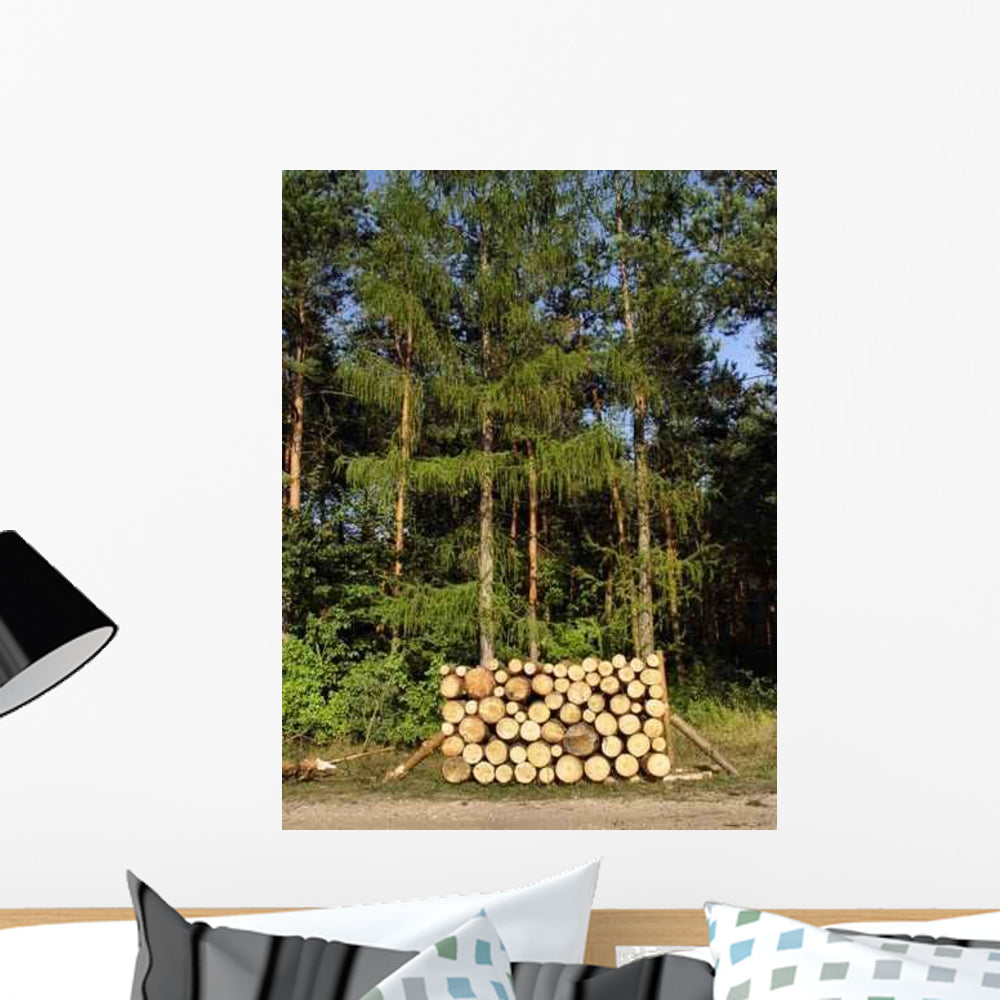 Woodpile Wall Decal - WallMonkeys.com – Wallmonkeys