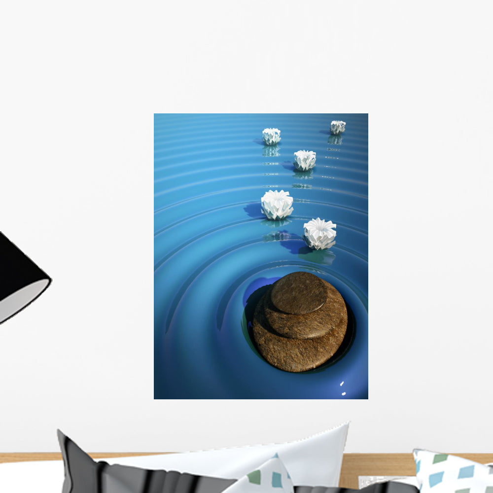 Spa Relax Stone Water Wall Decal - WallMonkeys.com – Wallmonkeys