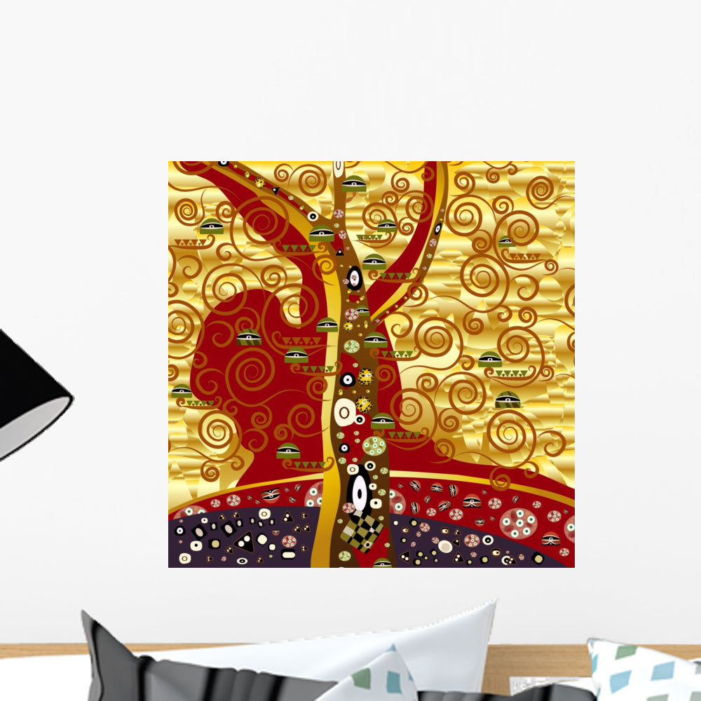 Abstract Tree Gold – Wallmonkeys