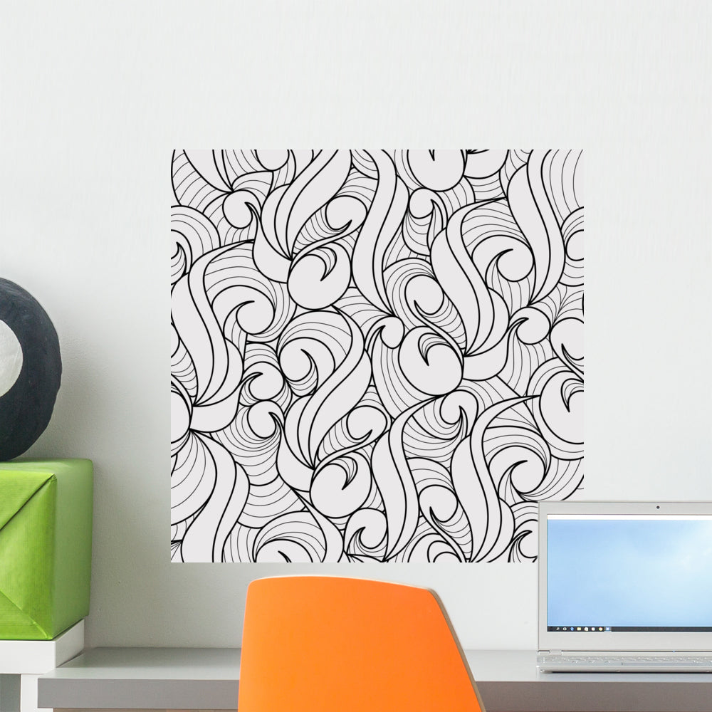 Seamless Pencil Drawing Back Wall Decal - WallMonkeys.com – Wallmonkeys